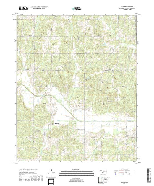US Topo 7.5-minute map for Macomb OK – American Map Store