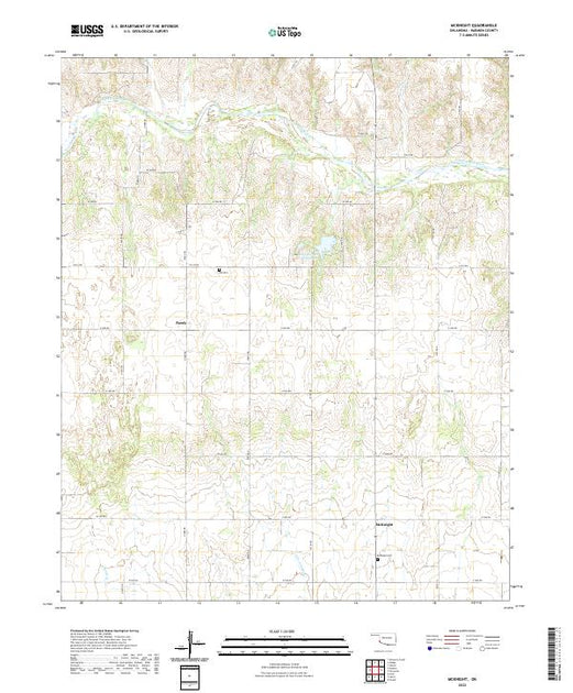 US Topo 7.5-minute map for McKnight OK – American Map Store