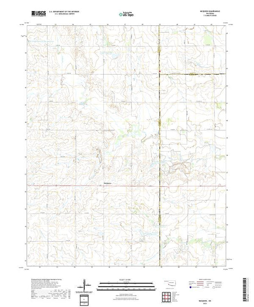 US Topo 7.5-minute map for McQueen OK – American Map Store