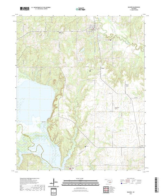 US Topo 7.5-minute map for Milburn OK – American Map Store