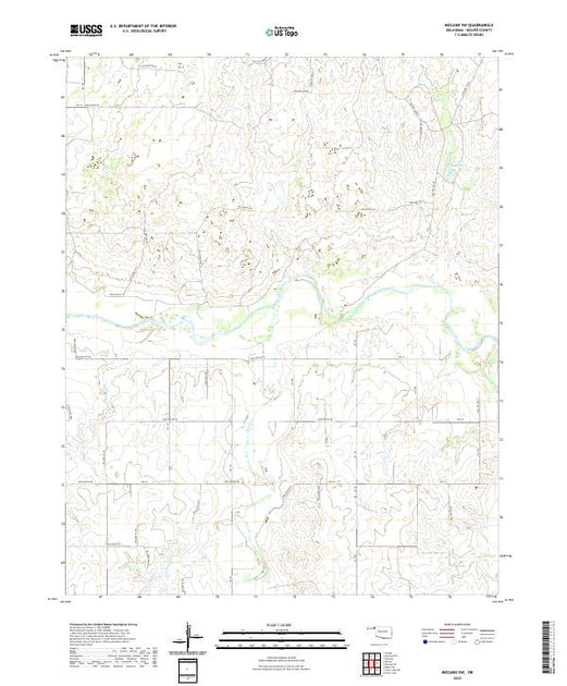 US Topo 7.5-minute map for Mocane SW OK – American Map Store