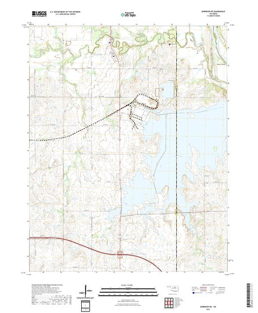 US Topo 7.5-minute map for Morrison NE OK – American Map Store
