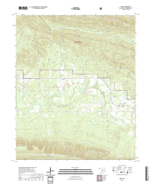 US Topo 7.5-minute map for Muse OK – American Map Store