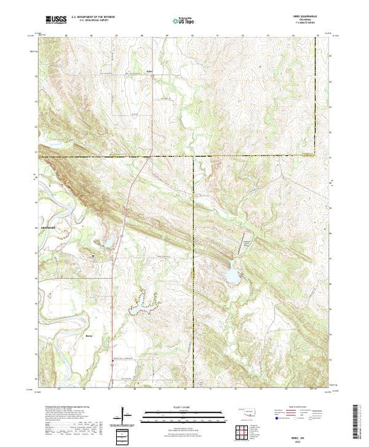 US Topo 7.5-minute map for Nebo OK – American Map Store