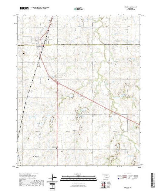 US Topo 7.5-minute map for Okarche OK – American Map Store