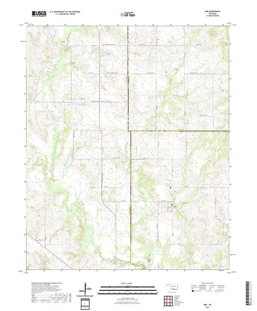US Topo 7.5-minute map for Orr OK – American Map Store