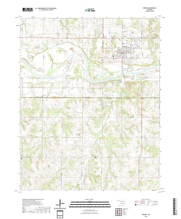 US Topo 7.5-minute map for Perkins OK – American Map Store