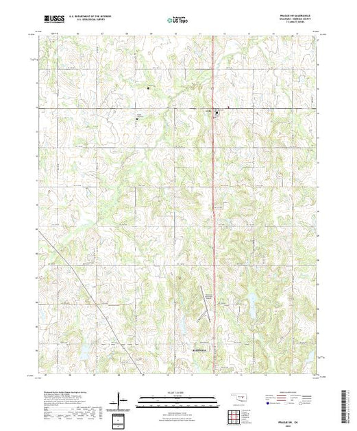 US Topo 7.5-minute map for Prague SW OK – American Map Store