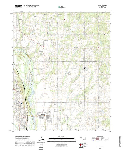 US Topo 7.5-minute map for Purcell OK – American Map Store