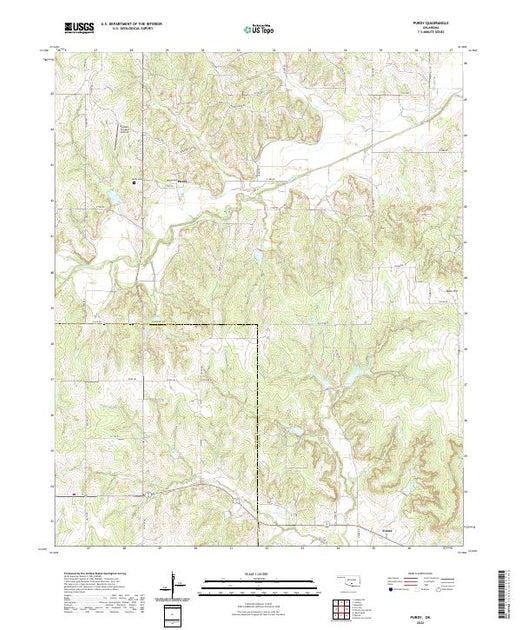 US Topo 7.5-minute map for Purdy OK – American Map Store