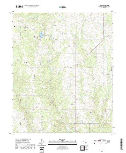 US Topo 7.5-minute map for Reagan OK – American Map Store