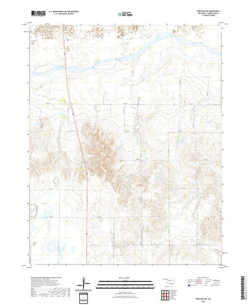 US Topo 7.5-minute map for Rosston NW OK – American Map Store