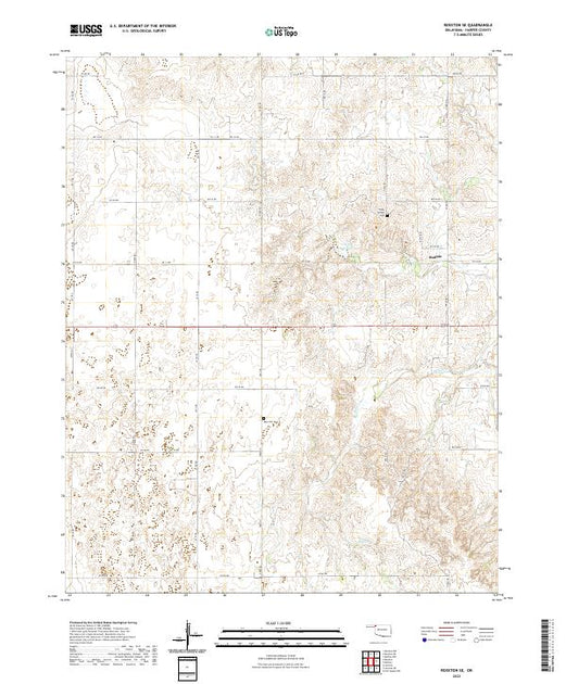 US Topo 7.5-minute map for Rosston SE OK – American Map Store