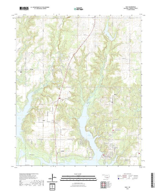 US Topo 7.5-minute map for Shay OK – American Map Store
