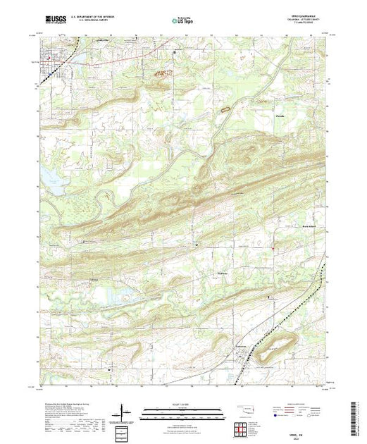 US Topo 7.5-minute map for Spiro OK – American Map Store