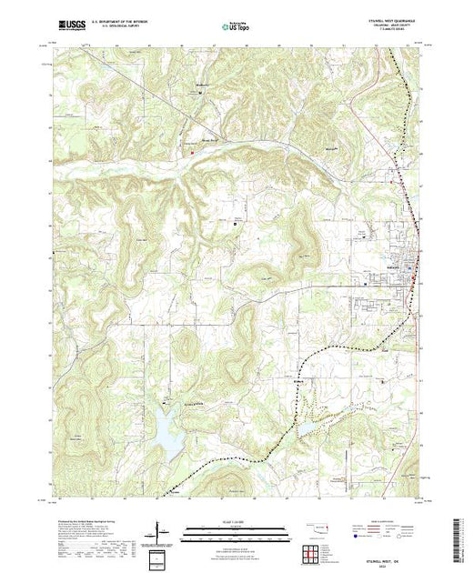 US Topo 7.5-minute map for Stilwell West OK – American Map Store