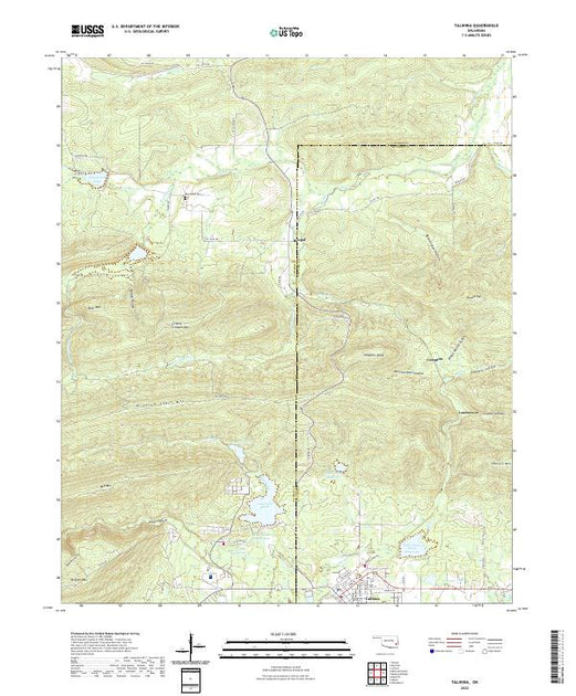 US Topo 7.5-minute map for Talihina OK – American Map Store