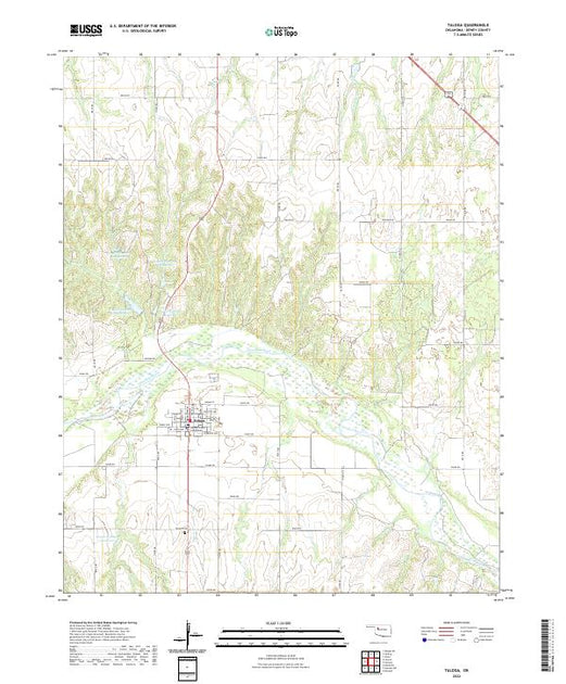 US Topo 7.5-minute map for Taloga OK – American Map Store