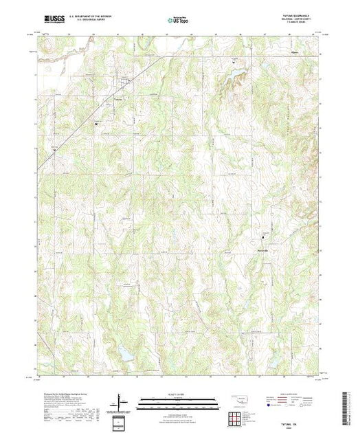 US Topo 7.5-minute map for Tatums OK – American Map Store