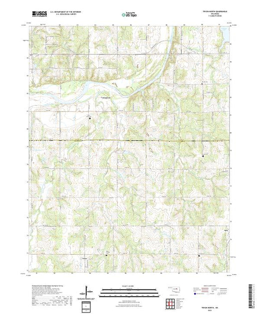 US Topo 7.5-minute map for Tryon North OK – American Map Store