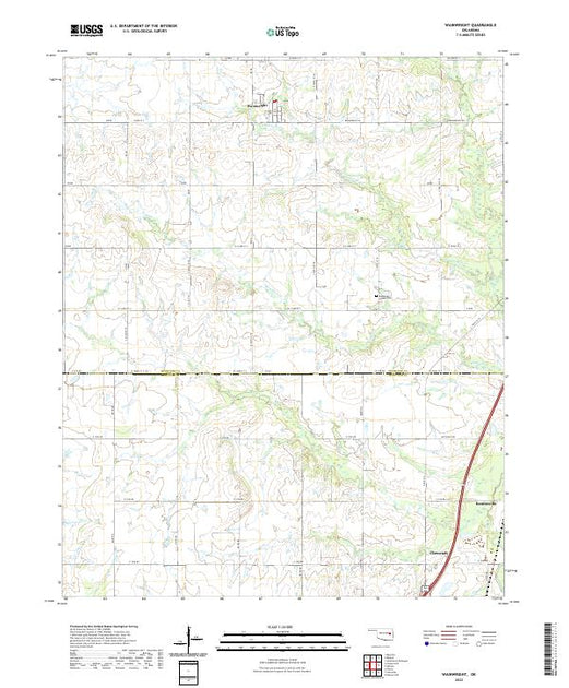 US Topo 7.5-minute map for Wainwright OK – American Map Store