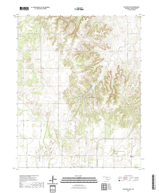 US Topo 7.5-minute map for Watonga Lake OK – American Map Store
