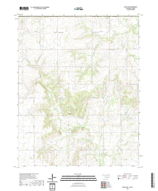 US Topo 7.5-minute map for Welch NW OKKS – American Map Store
