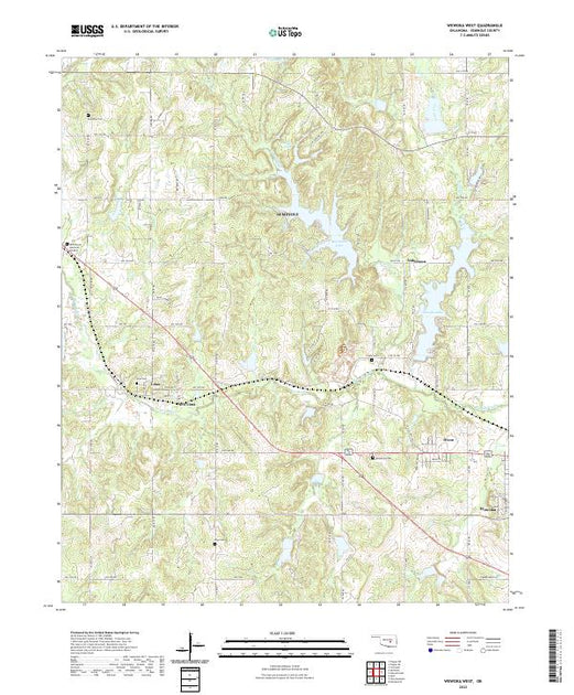 US Topo 7.5-minute map for Wewoka West OK – American Map Store