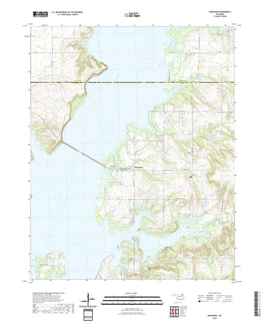 US Topo 7.5-minute map for Winganon OK – American Map Store