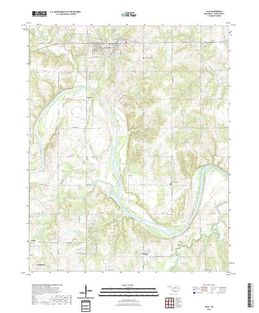 US Topo 7.5-minute map for Yale OK – American Map Store