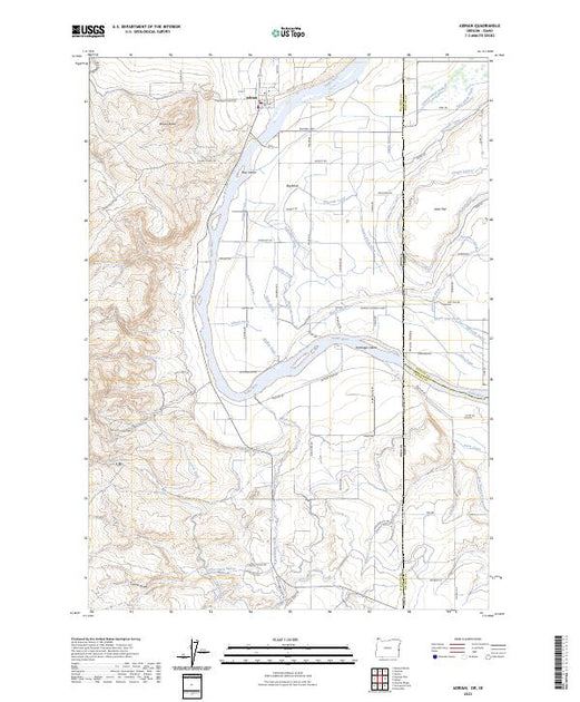 US Topo 7.5-minute map for Adrian ORID – American Map Store