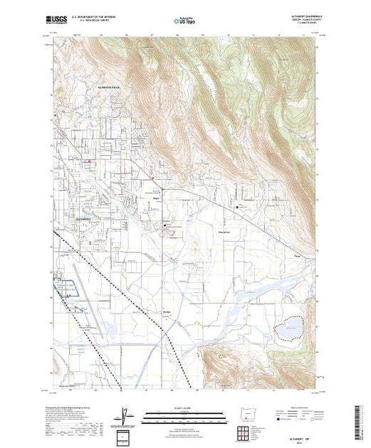 US Topo 7.5-minute map for Altamont OR – American Map Store