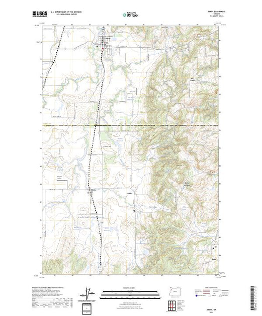 US Topo 7.5-minute map for Amity OR – American Map Store
