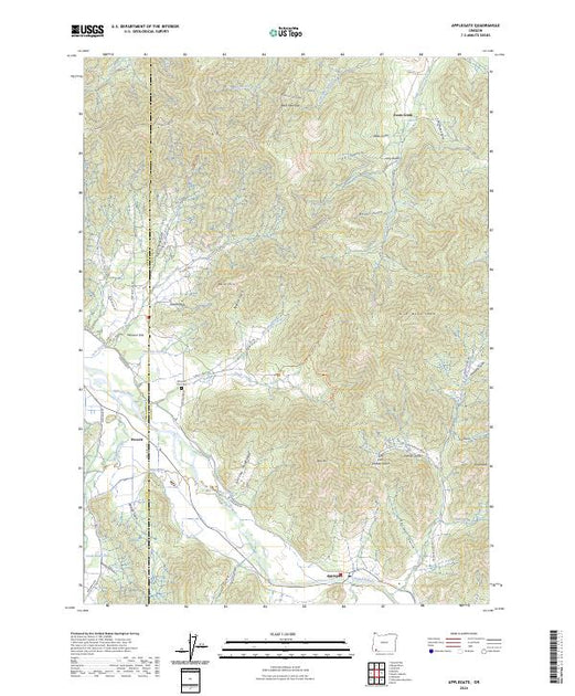 US Topo 7.5-minute map for Applegate OR – American Map Store