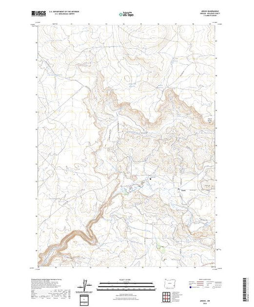 US Topo 7.5-minute map for Arock OR – American Map Store