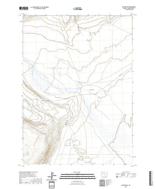 US Topo 7.5-minute map for Blitzen NW OR – American Map Store