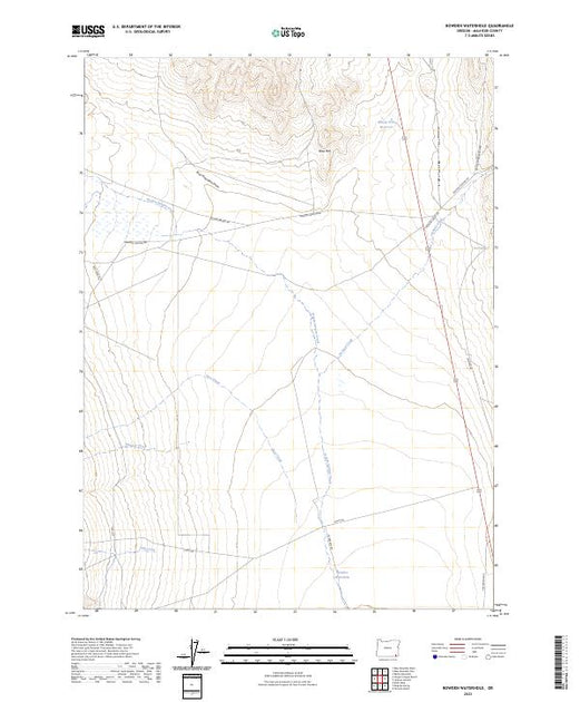 US Topo 7.5-minute map for Bowden Waterhole OR – American Map Store