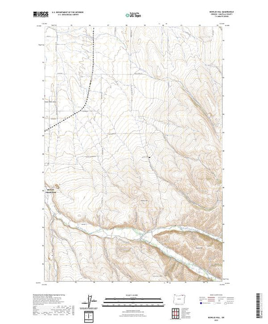 US Topo 7.5-minute map for Bowlus Hill OR – American Map Store