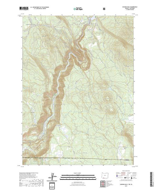 US Topo 7.5-minute map for Chicken Hills ORCA – American Map Store