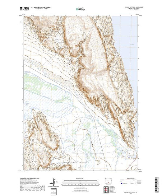 US Topo 7.5-minute map for Coglan Buttes SE OR – American Map Store