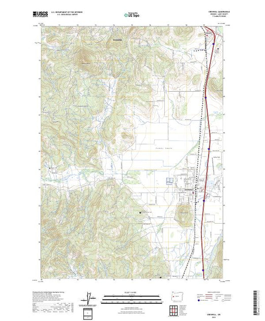 US Topo 7.5-minute map for Creswell OR – American Map Store