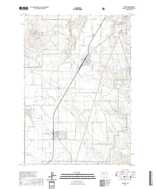 US Topo 7.5-minute map for Culver OR – American Map Store