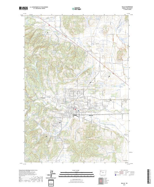 US Topo 7.5-minute map for Dallas OR – American Map Store