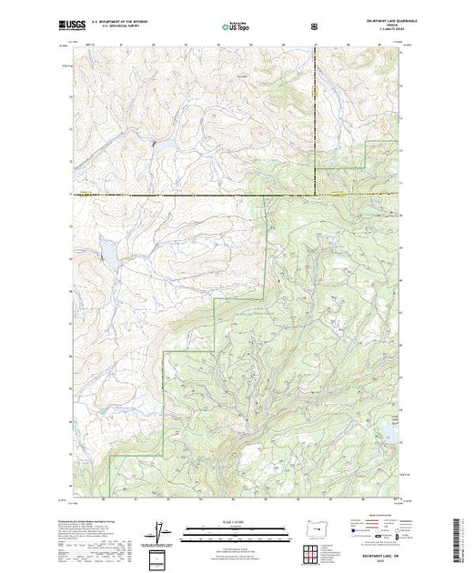 US Topo 7.5-minute map for Delintment Lake OR – American Map Store