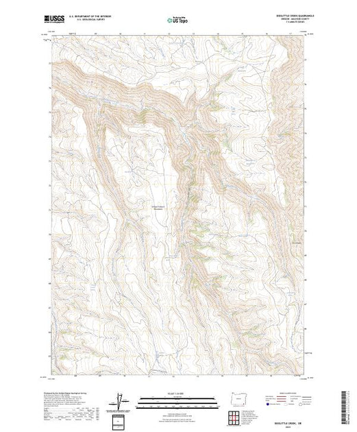 US Topo 7.5-minute map for Doolittle Creek OR – American Map Store