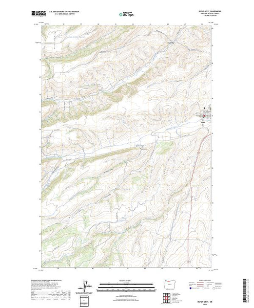 US Topo 7.5-minute map for Dufur West OR – American Map Store