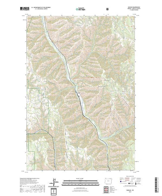 US Topo 7.5-minute map for Duncan OR – American Map Store
