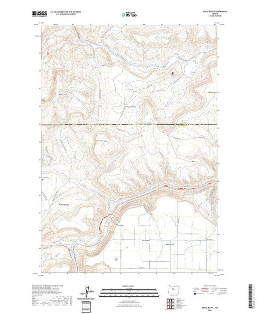 US Topo 7.5-minute map for Eagle Butte OR – American Map Store