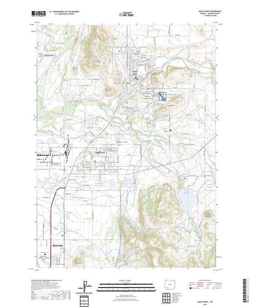 US Topo 7.5-minute map for Eagle Point OR – American Map Store