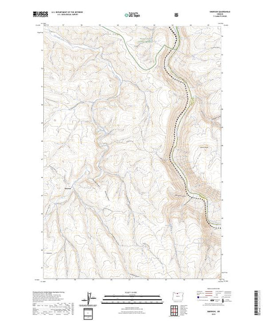US Topo 7.5-minute map for Emerson OR – American Map Store